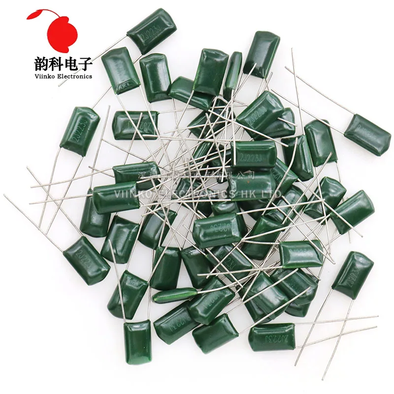 50pcs Polyester film capacitor 630V 1nF 1.5nF 10nF 22nF 33nF 47nF ...