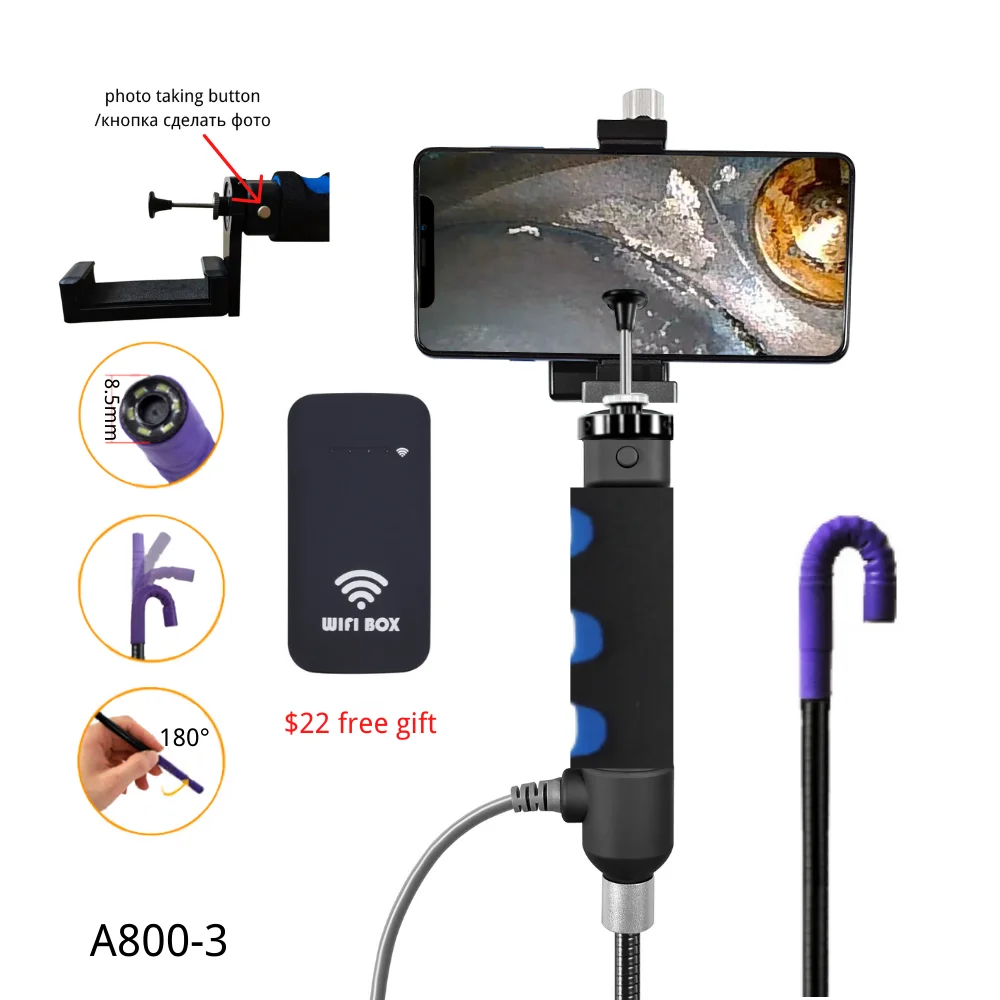Steering Industrial Endoscope Camera HD Automotive Car Inspection ...