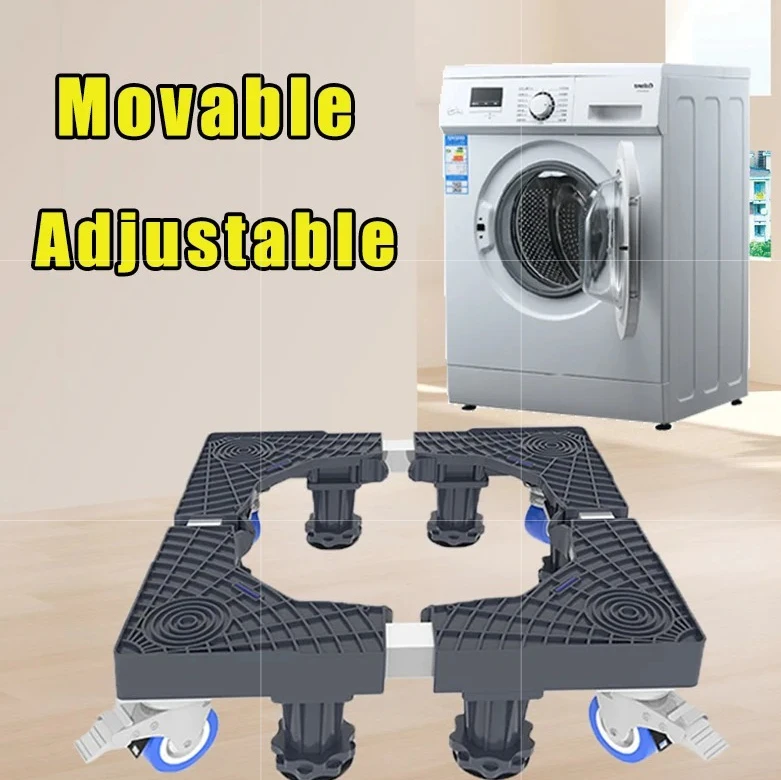 Washing Machine Stand with Wheels, Heavy Duty Adjustable Refrigerator ...