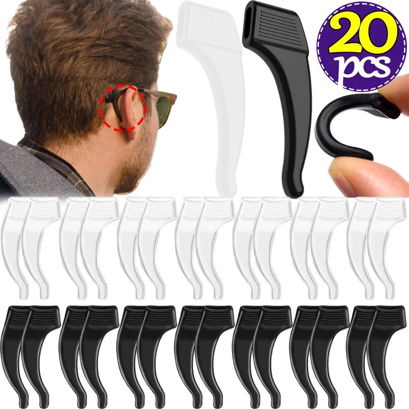 1-10pairs-Silicone-Anti-slip-Ear-Hook-for-Glasses-Elastic-Grip-Temple ...