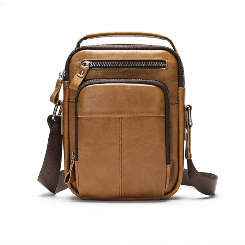 100% Genuine leather Handbags Men's Shoulder Bag husband fashion ...