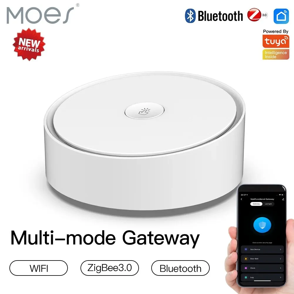MOES-Multi-mode-Smart-Home-Gateway-ZigBee-WiFi-Bluetooth-Mesh-Hub-Door ...