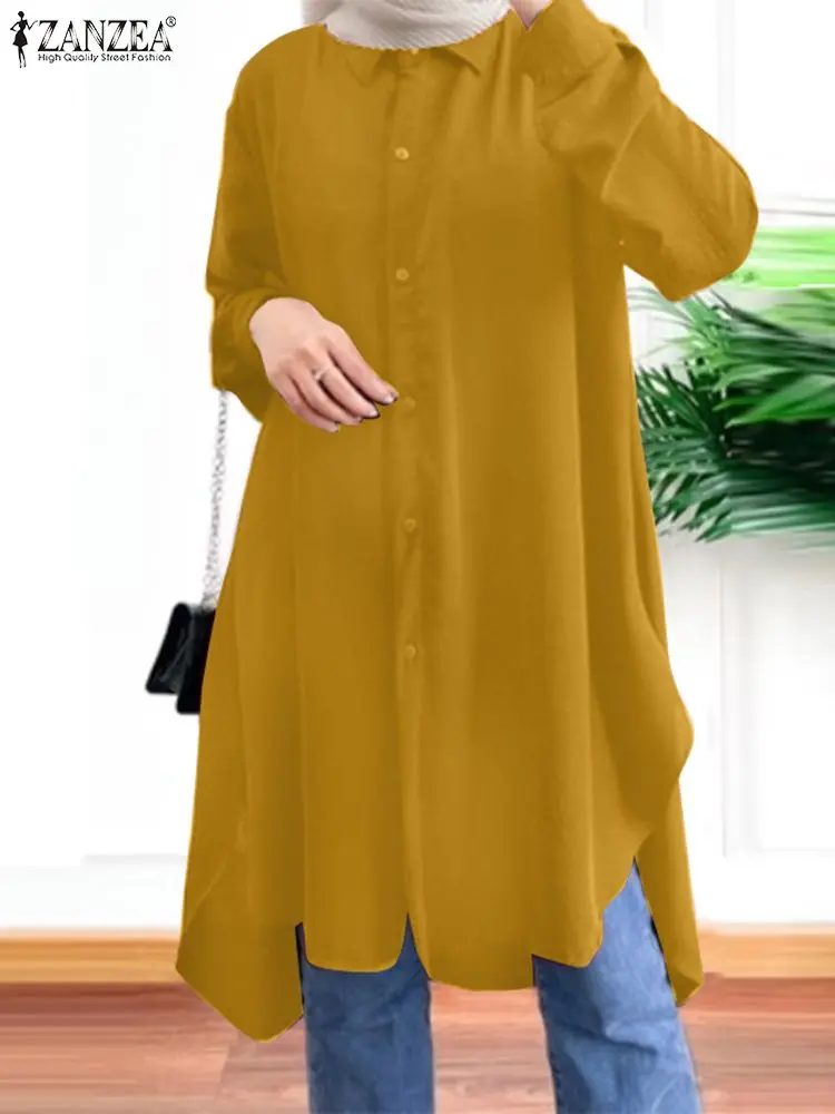 ZANZEA-Muslim-Fashion-Blouse-Turkey-Ramadan-Abaya-Tops-Long-Sleeve ...