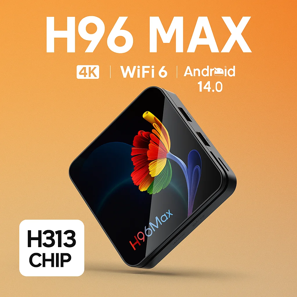 NUEVO H96 MAX H313 Android 14 TV Box con Diseño de Lente Colorido, Flor ...