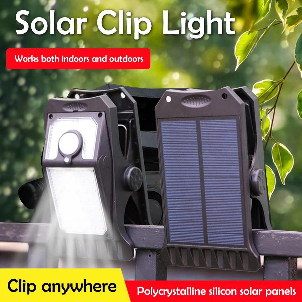 Solar-Clamp-Lamp-LED-Solar-Garden-Light-Outdoor-Clip-on-Motion-Sensing ...