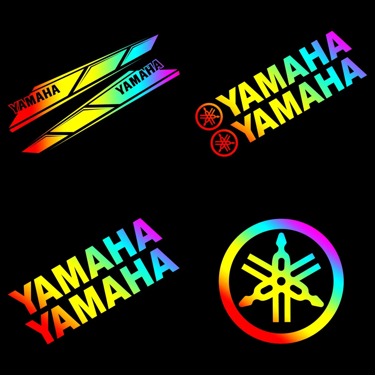 Vinyl Reflective Yamaha Sticker Motorcycle Tank Logo Letter Decal Yzf ...
