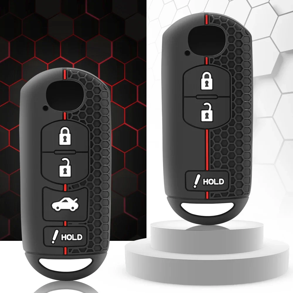 Fashion-Silicone-Car-Remote-Key-Case-Cover-Shell-For-Mazda-2-3-5-6-BL ...