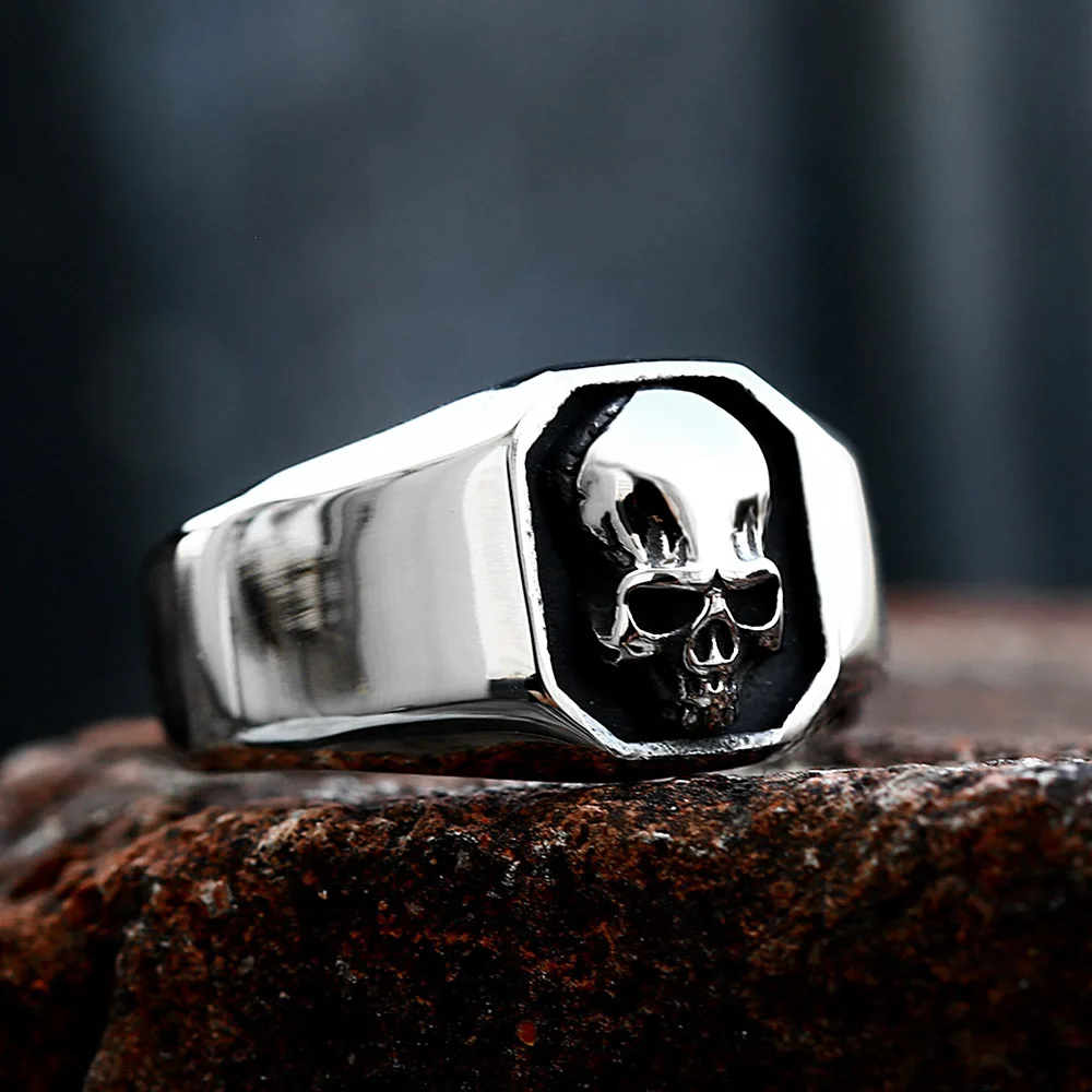 Stainless Steel Ring Men Skull | Stainless Steel Biker Jewelry - High ...