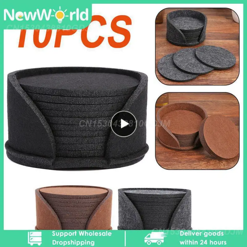 Round-Felt-Coaster-Dining-Table-Protector-Pad-Heat-Resistant-Cup-Mat ...
