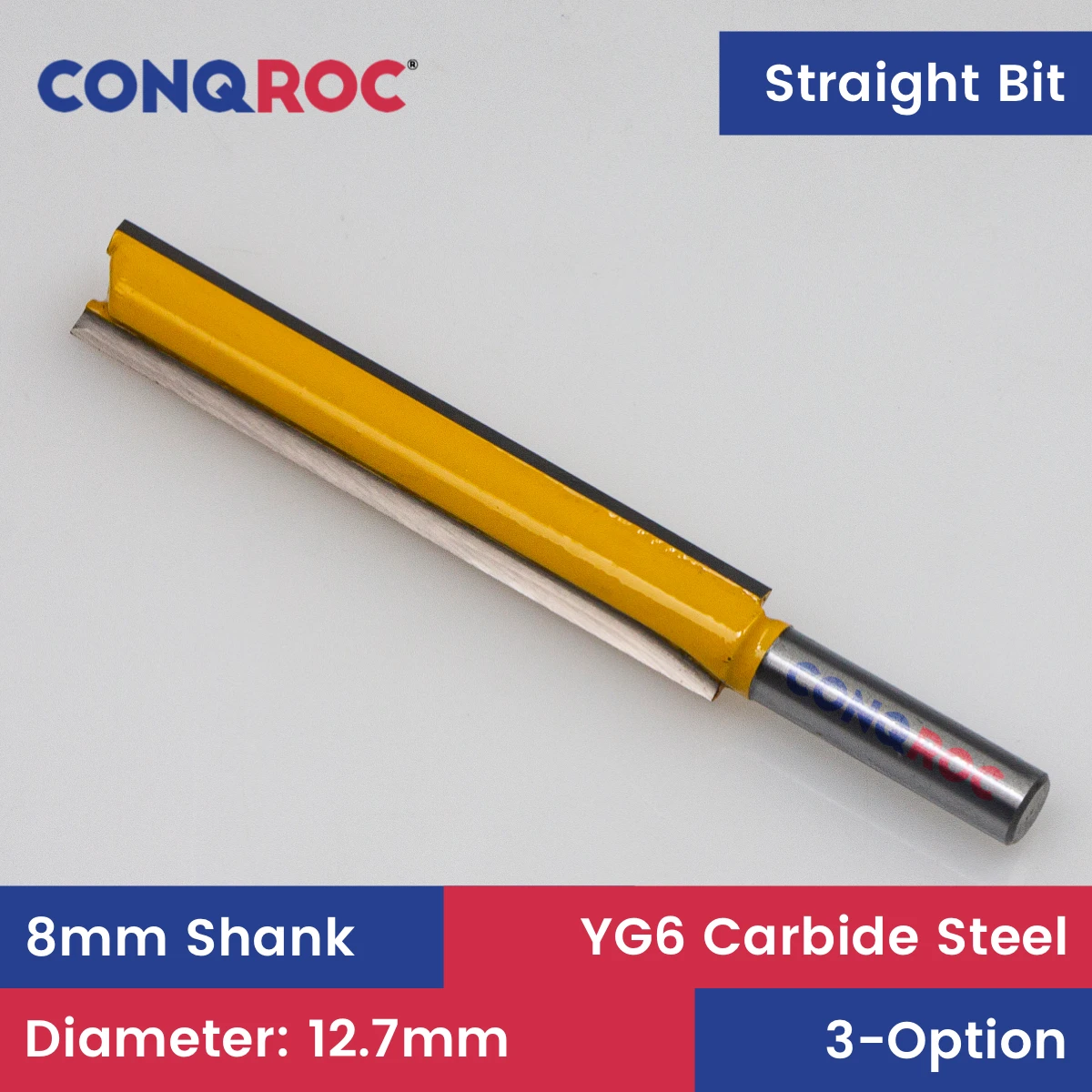 Long Straight Router Bit 8mm Shank Wood Pattern Milling Cutter 3 Option ...