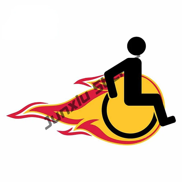 Handicap Color Vinyl Decal Sticker Waterproof Car Window Disabled ...