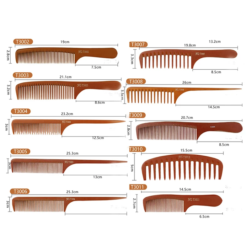 Pure-Manual-Bakelite-Comb-Salon-Anti-Static-Anti-Tangling-Wood-Parting ...