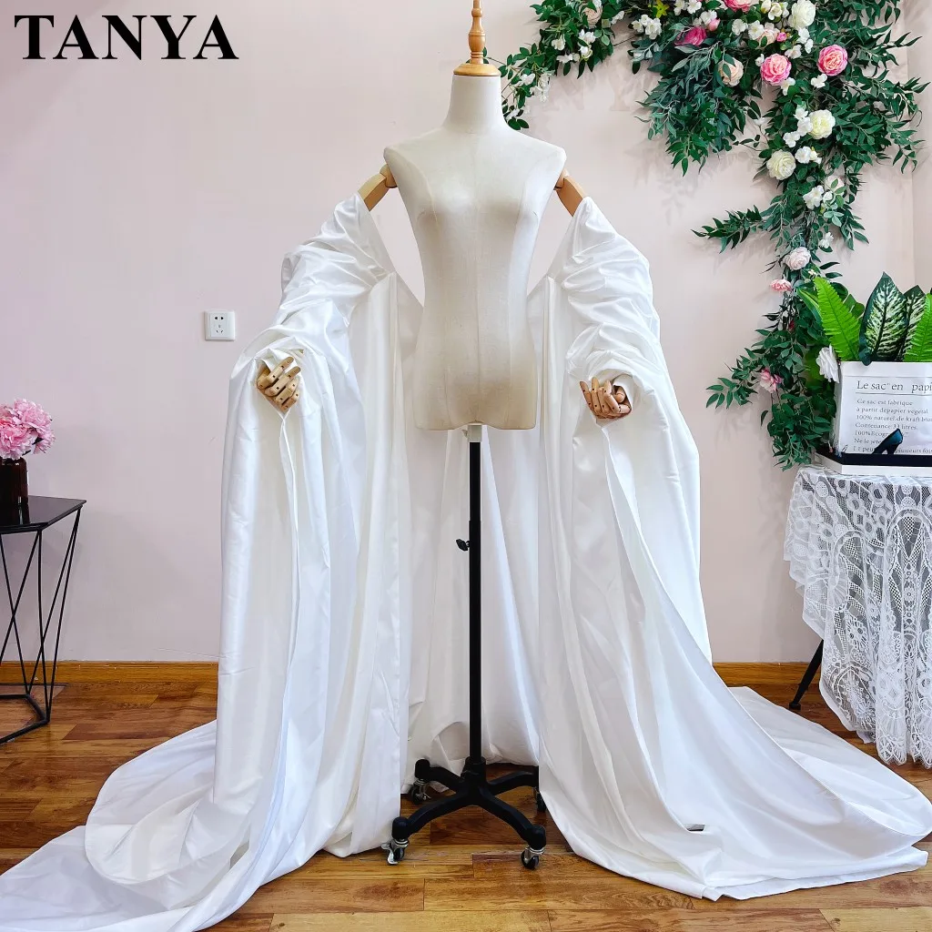 Women-Fashion-Taffeta-Long-Cape-Full-Sleeves-Floor-Length-Jacket ...