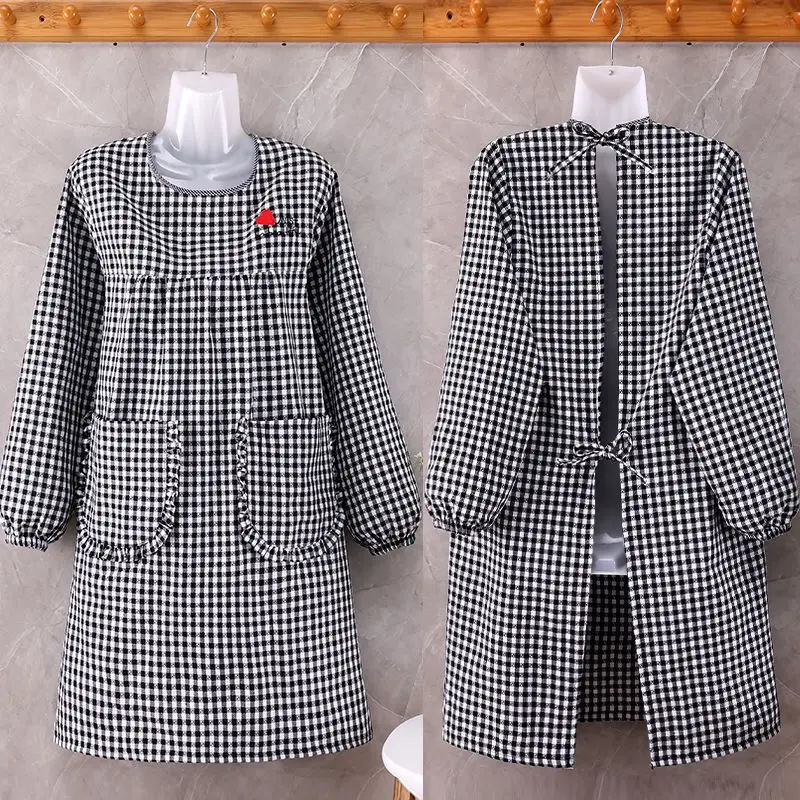 High-grade-apron-long-sleeved-kitchen-cooking-housework-farm-work ...