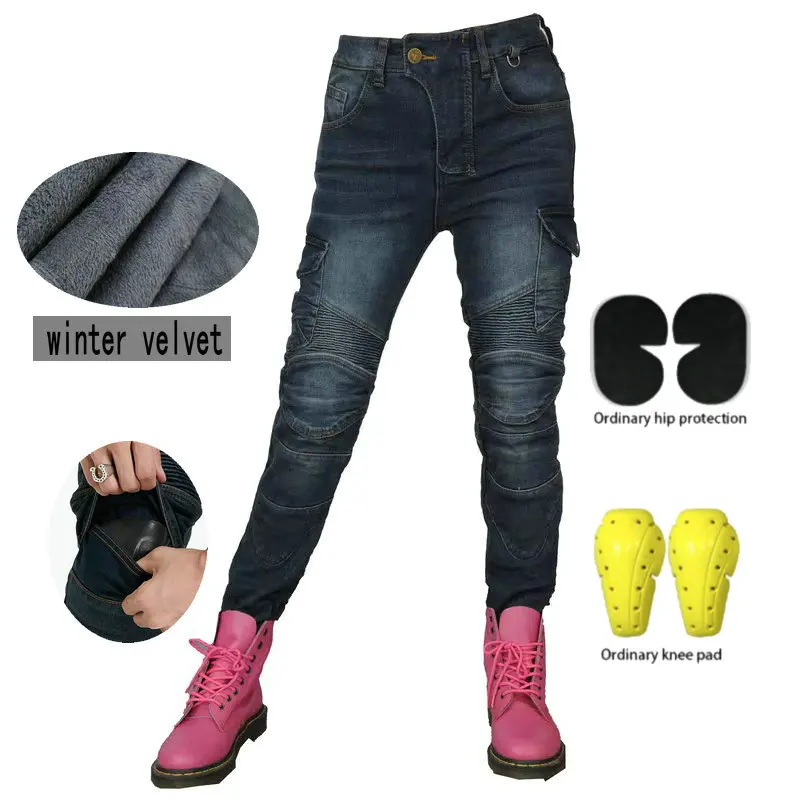 Volero Winter Motorcycle Riding Protection Jeans Female Knight Casual ...
