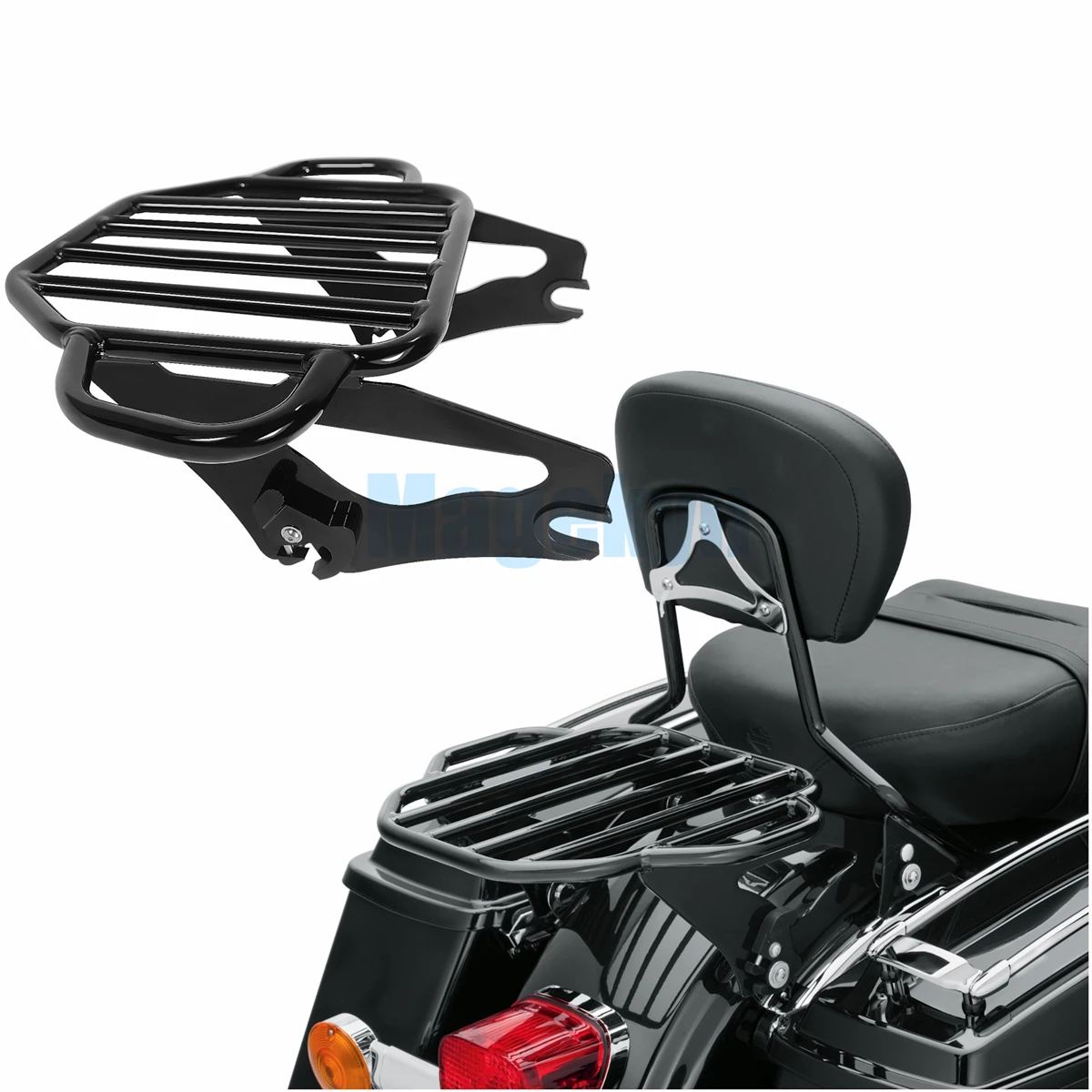 Detachable-Two-Up-Rear-Pak-Luggage-Rack-For-Harley-Touring-Road-King ...