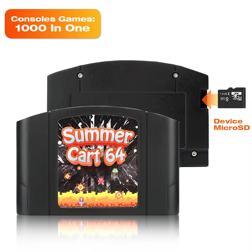 Retro-SummerCart64-Game-Card-1000-in-1-Game-Cartridge-for-Nintendo-64 ...