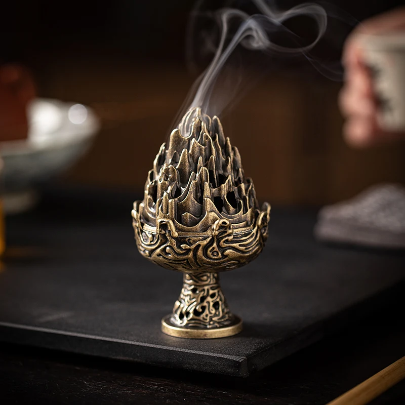 Boshan Incense Burner Handmade Premium Han Style Bronze Hollow Carved ...