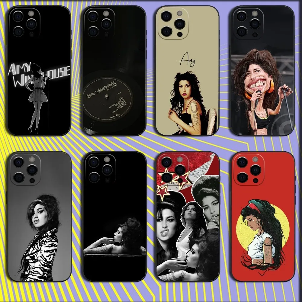 Singer Amy W-Winehouse Phone Case For iPhone 16,15,14,13,12,11,Pro,X,XS ...