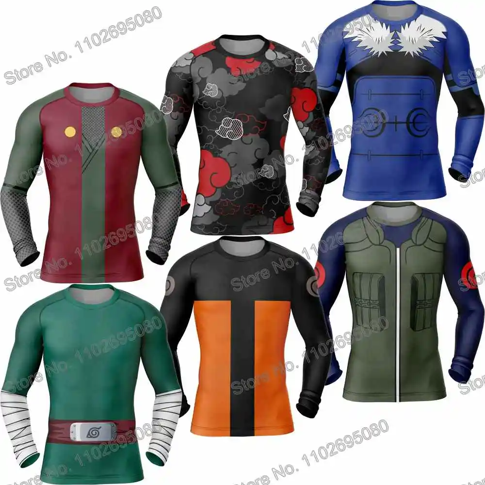 Cartoon-Diving-T-Shirt-Tight-Long-Sleeve-Popular-Anime-Rash-Guard-BJJ ...