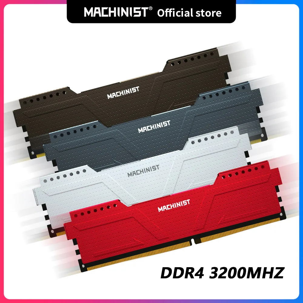 MACHINIST 8GB 16GB 2666HMz 3200HMz DDR4 Desktop Memory with Heat Sink ...