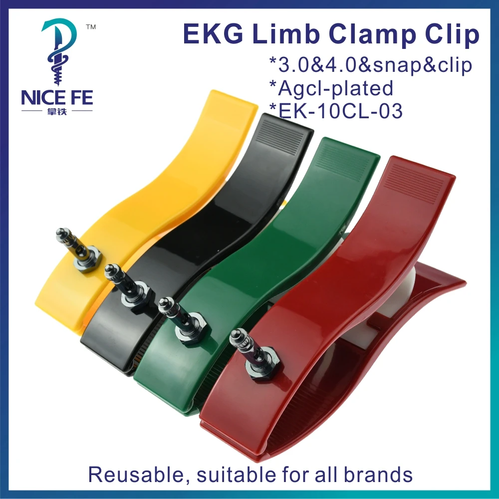 Agcl-plated-Multifunctional-ECG-clip-EKG-Limb-Clamp-Clip-Electrodes-3-0 ...