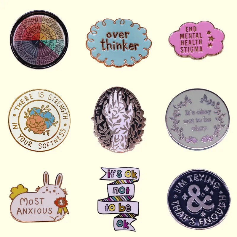 Perfect Quality It Is Ok Not To Be Ok Enamel Pin Mental Health ...
