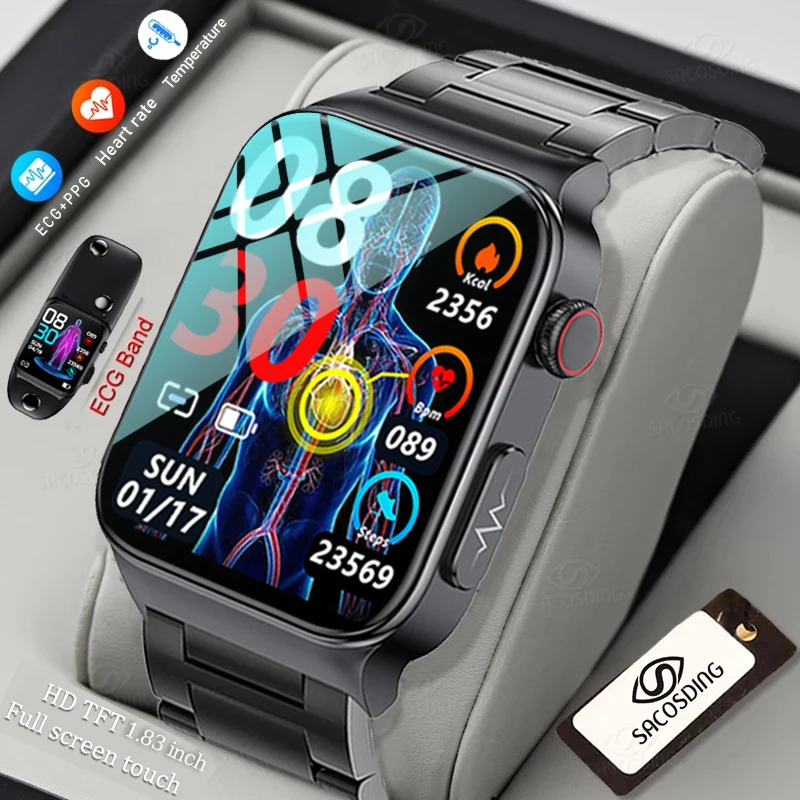 Blood-Glucose-Smart-Watch-ECG-Monitoring-Men-Women-s-Health-Temperature ...