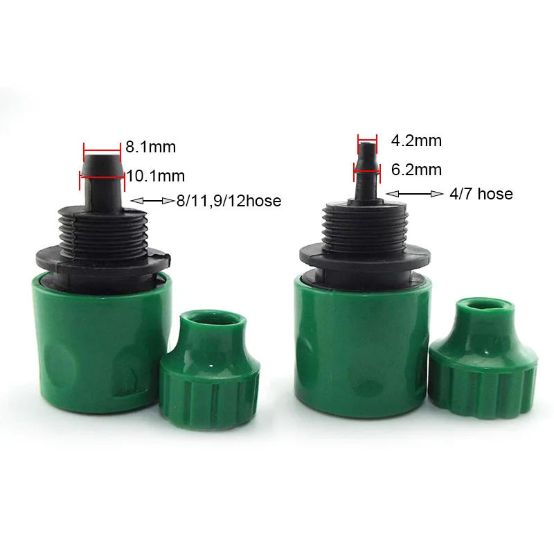 4/7mm 8/11mm Hose Barbed 4/7 Hose Quick Connectors Garden Water Tap ...