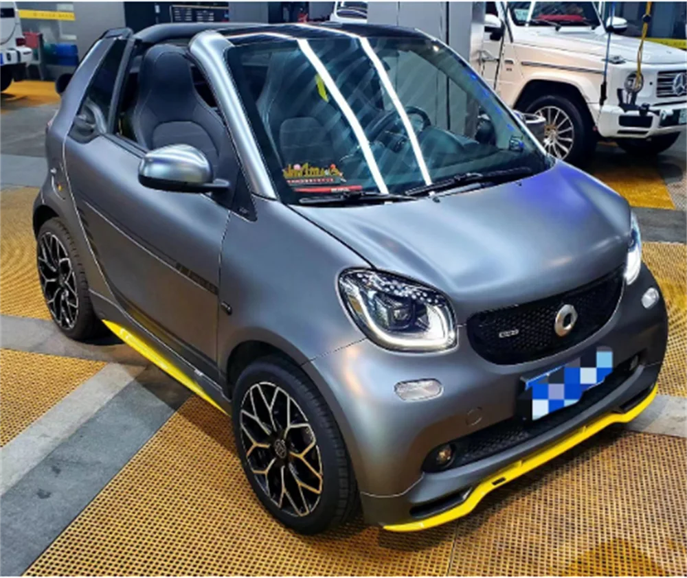 For-Benz-Smart-Fortwo-Forfour-453-PP-Unpainted-Front-Rear-Lip-Side ...