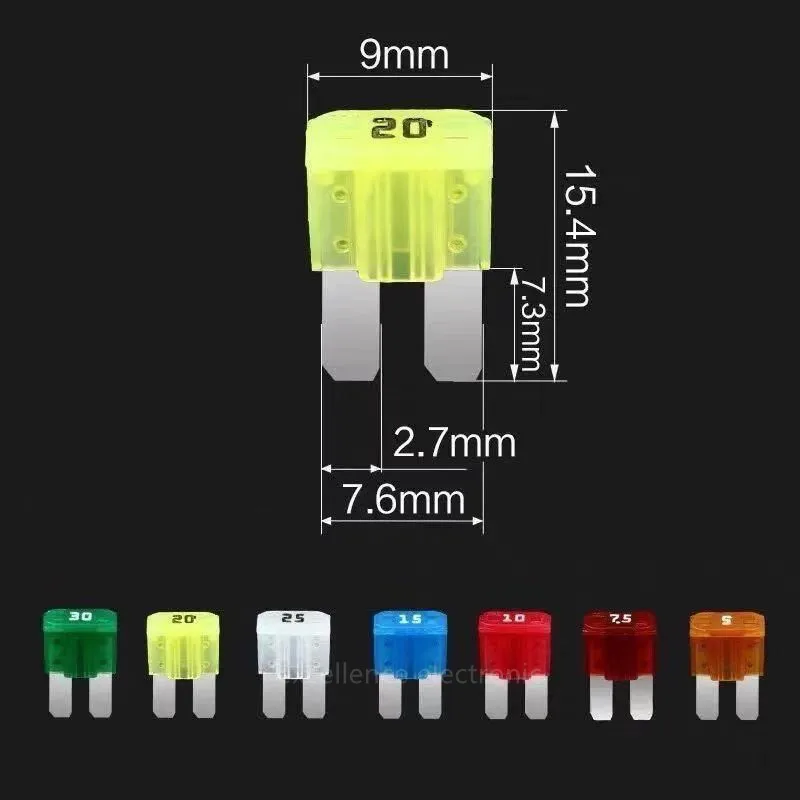 100-50-10pcs-Mini-M2-Car-Fuse-Long-Foot-Insert-5Amp-7-5Amp-10Amp-15A ...