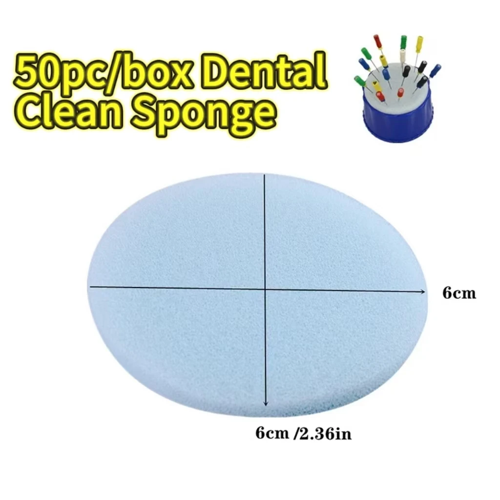 50Pcs/Box Disposable Clean Sponge Pad Soft Dental Endo Files Cleaning ...