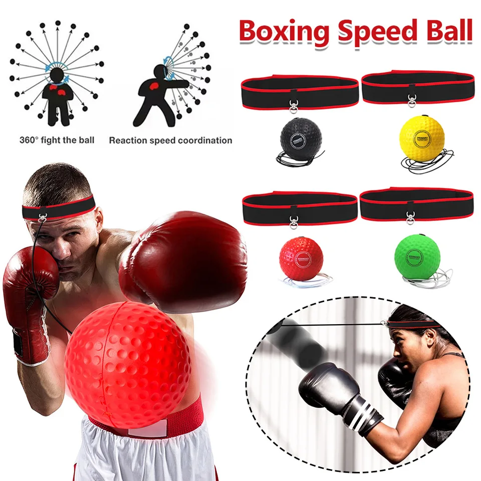 Boxing Bag Boxing Reflex Ball Headband Set Boxing Ball On String MMA ...