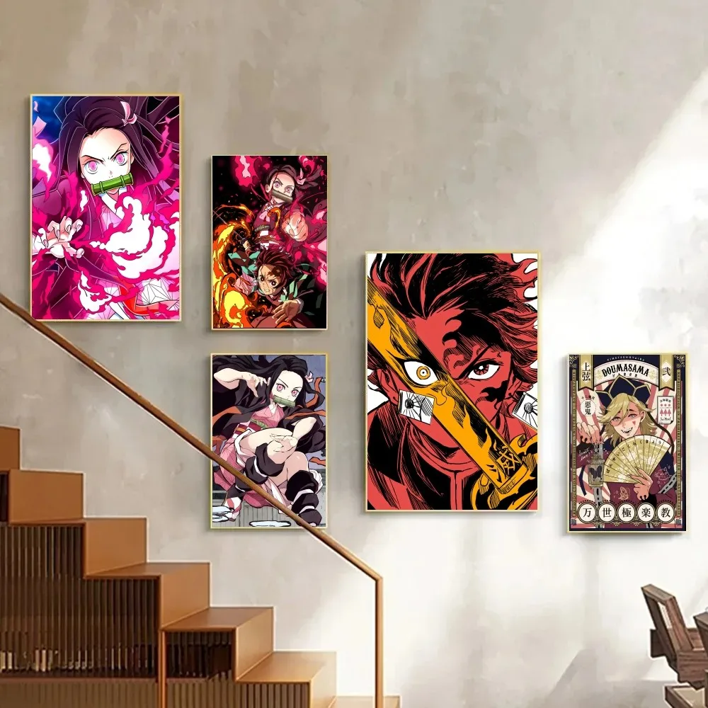 Anime-D-Demon-Slayer-Classic-Canvas-Poster-Kraft-Paper-Vintage-Poster ...