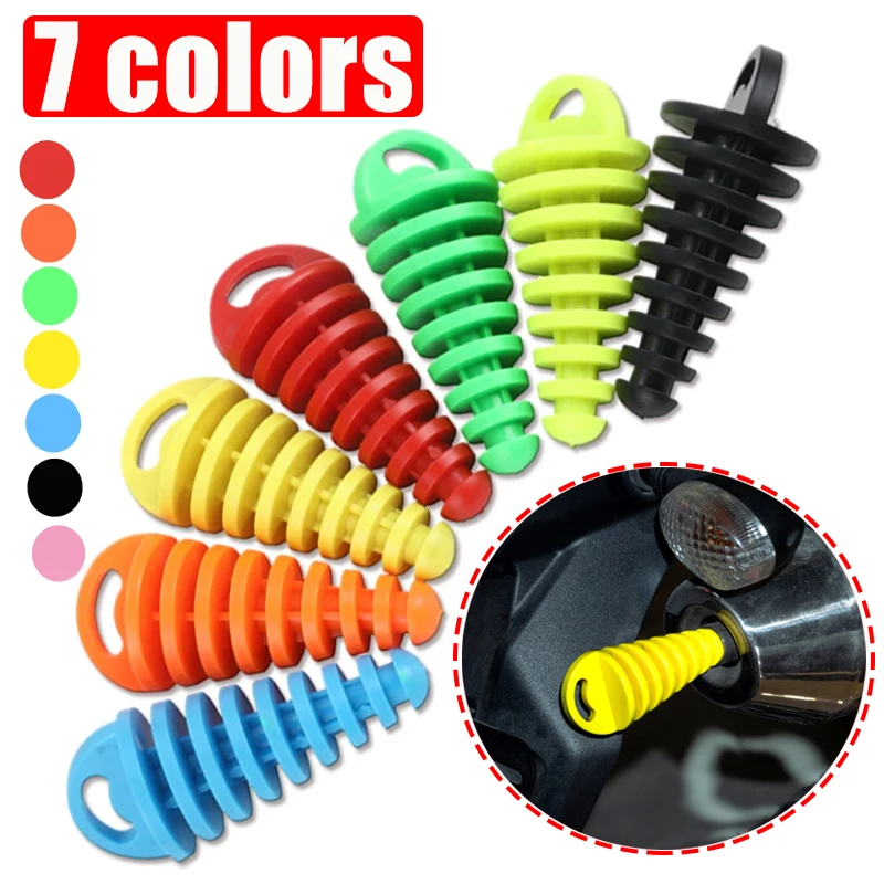 Colorful Motorcycle Rubber Exhaust Plug Dirt Bike Tailpipe PVC ...
