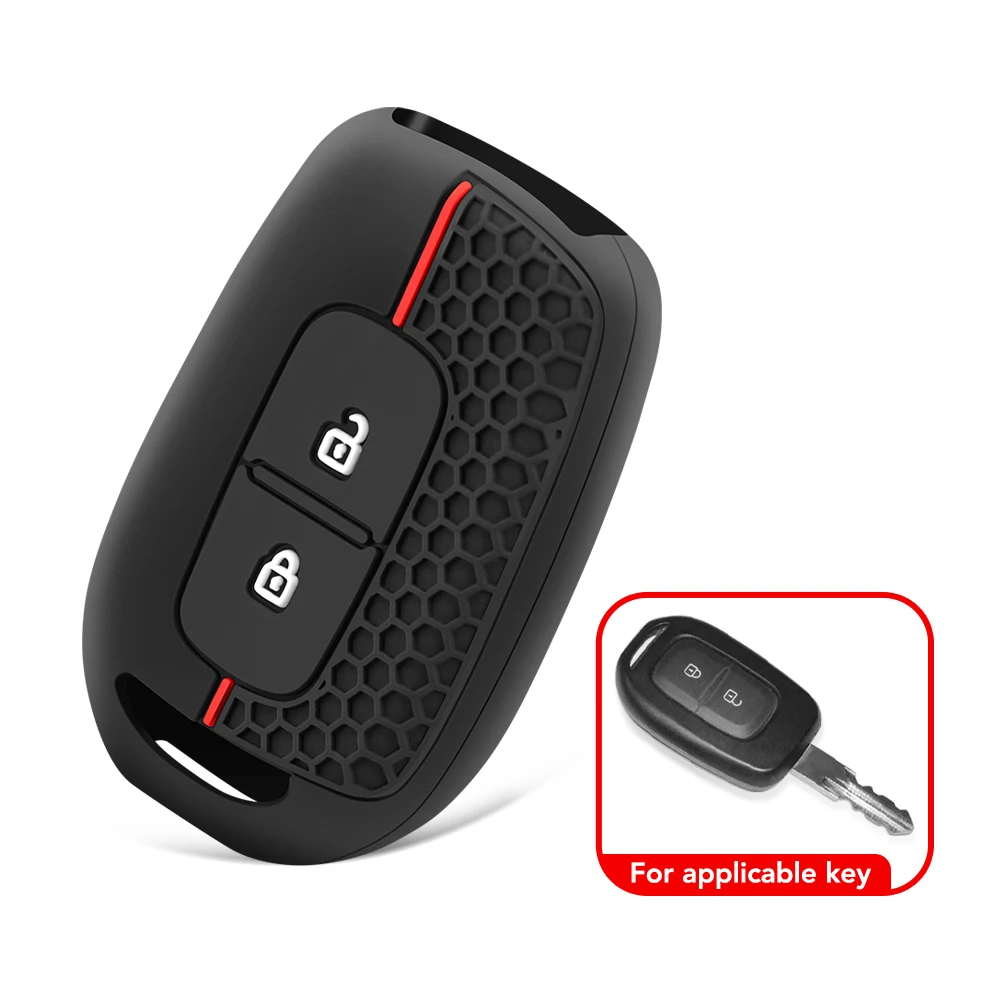 2-Button-Silicone-Car-Remote-Key-Fob-Cover-Case-For-Renault-kwid-Symbol ...