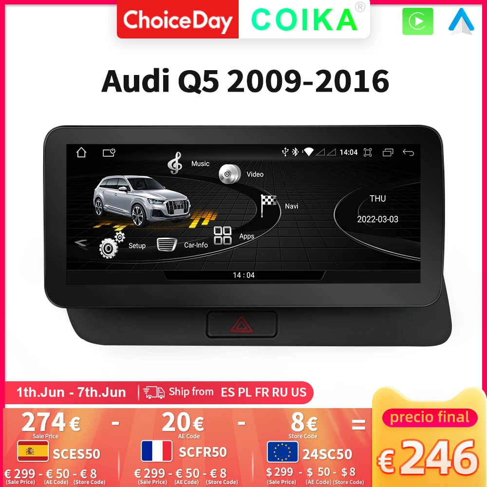 8-Core-Android-12-System-Car-Stereo-For-Audi-Q5-2009-2016-WIFI-4G-SIM ...