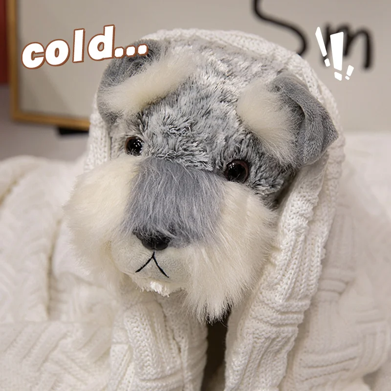 22-40cm-Simulation-RealLife-Pets-Schnauzer-Plush-Toys-Soft-Stuffed ...