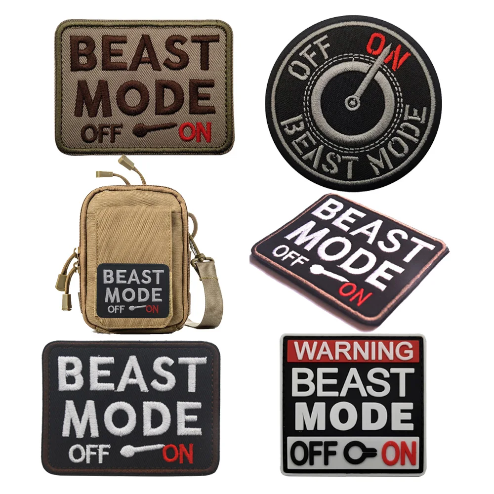 Hot-Selling-Embroidery-BEAST-MODE-ON-OFF-PVC-Patch-Beast-Mode-Opens-The ...