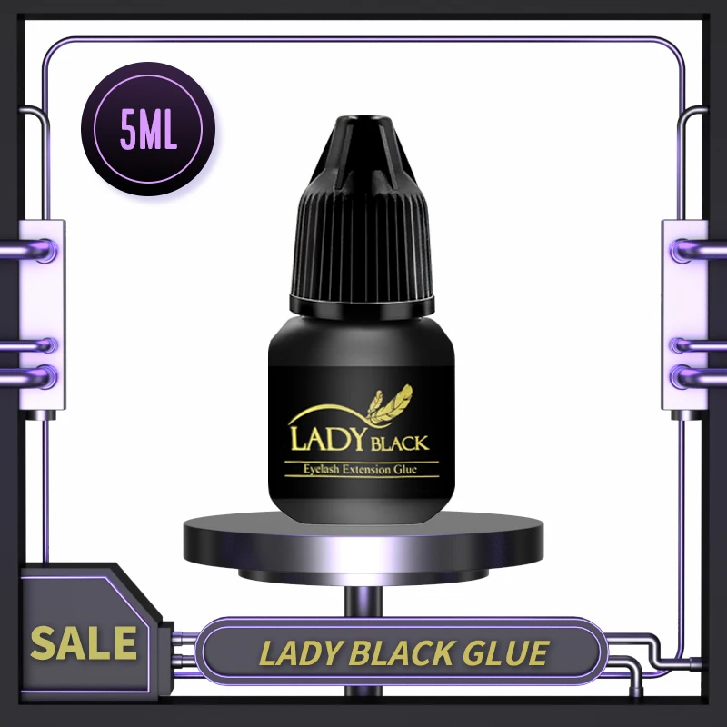 5ml Lady Black Glue For Eyelash Extension Fast Drying False Eyelash ...
