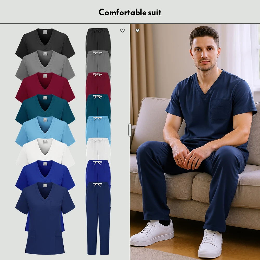 Scrubs Men Women Wholesale Scrubs Uniforms Medical Jogger Set Nurses ...