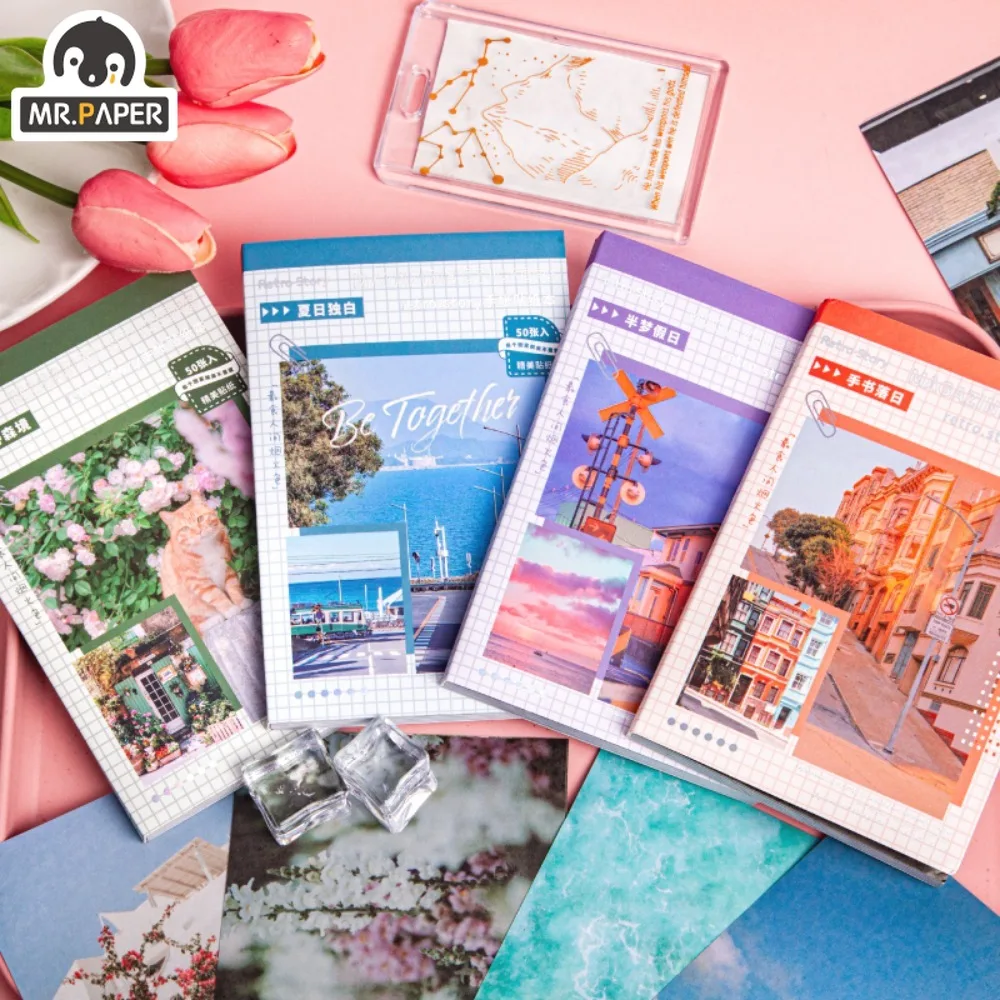 Mr-Paper-INS-Landscape-Stickers-Book-Handbook-Decorative-Base-Materials ...