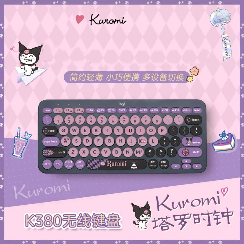 Sanrio-Cute-Kuromi-Wireless-Keyboard-Blutooth-Easy-Switch-Oversized ...