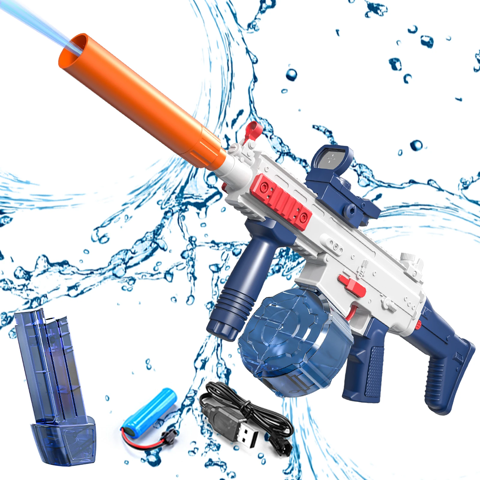Electric-Water-Gun-Scar-Rifle-Rechargeable-Automatic-Squirt-Guns-Up-to ...