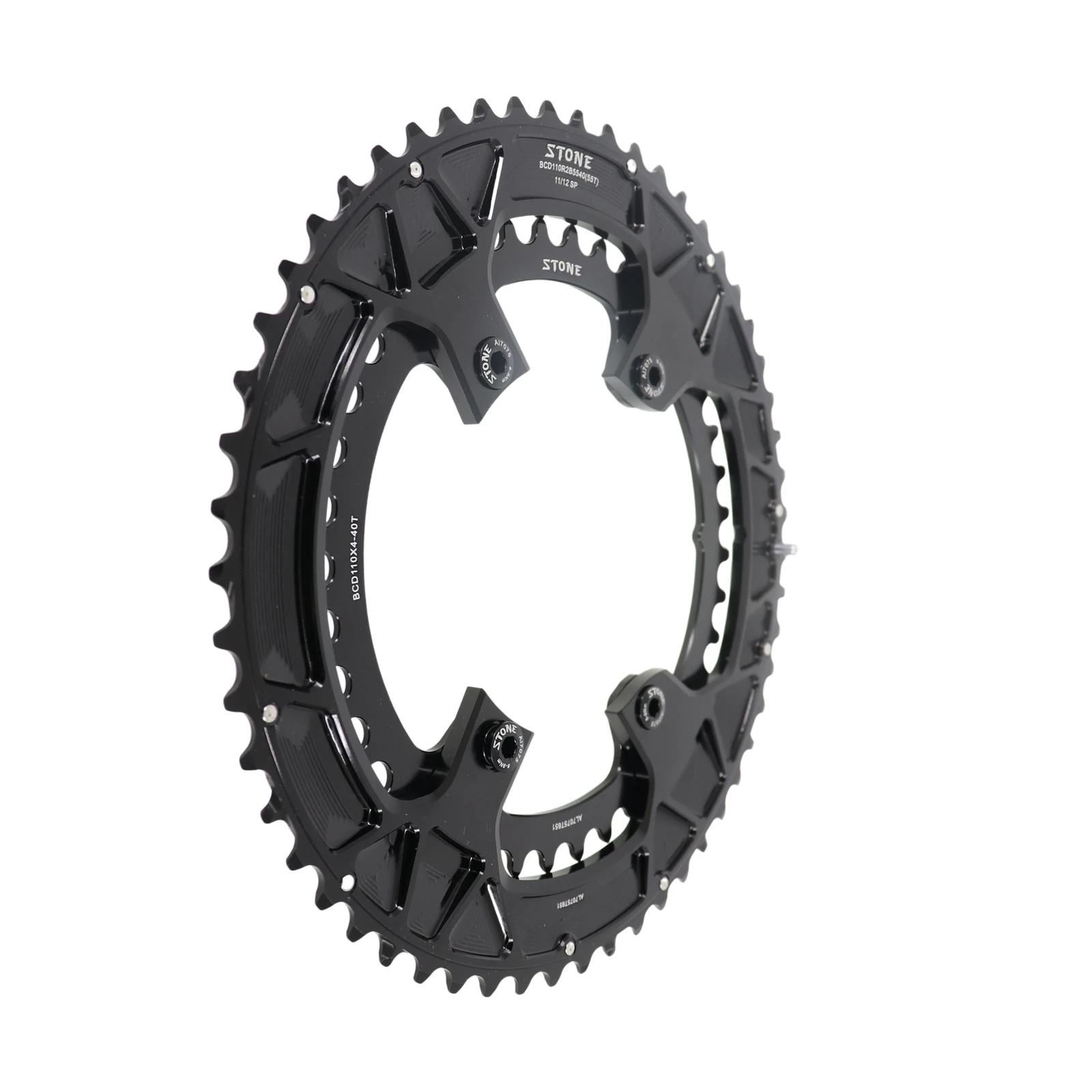 Stone 110bcd Round Double Chainring for Shimano 105 R7100 UT R8100 DA ...