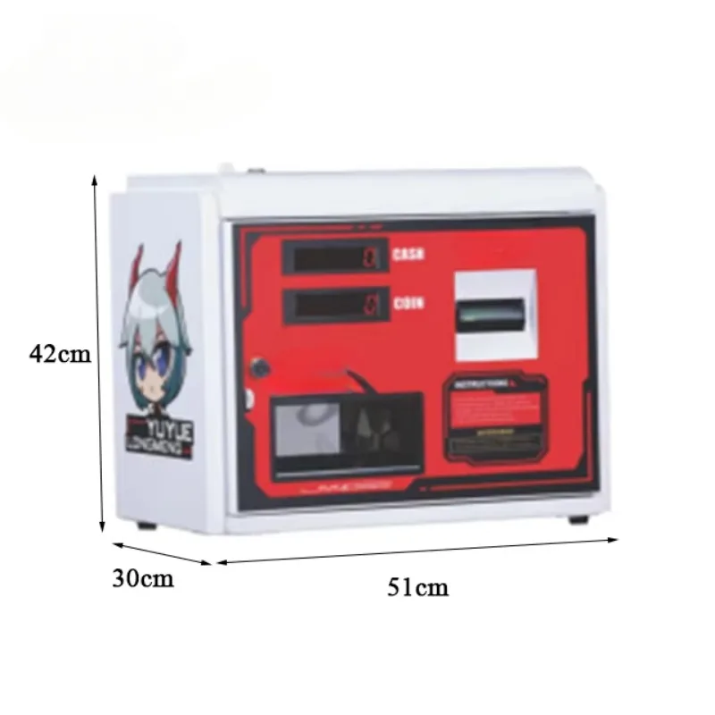 Indoor Wall Mounted Bill Coin Exchange Machines Automatic Token Changer ...