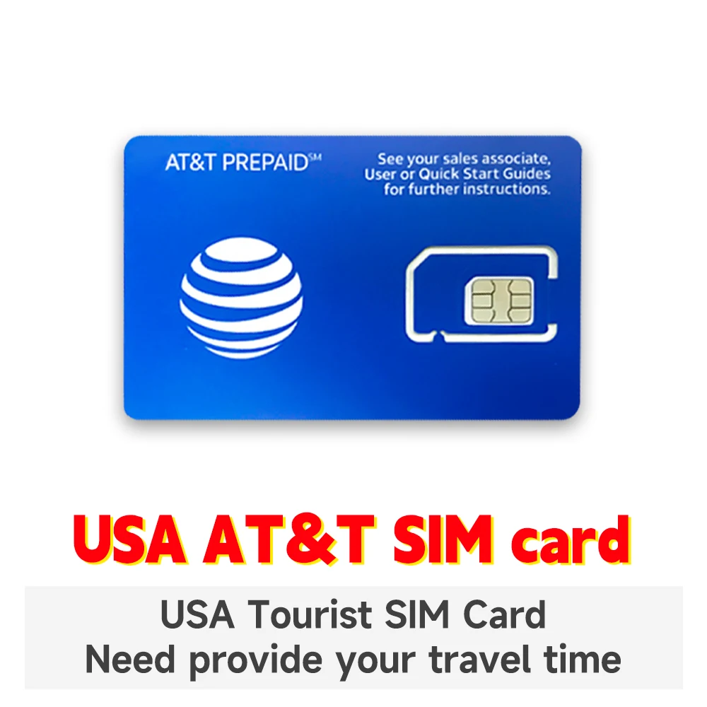 USA CANADA MEXICO AT&T SIM Card | Unlimited High Speed Data/Calls/Texts ...