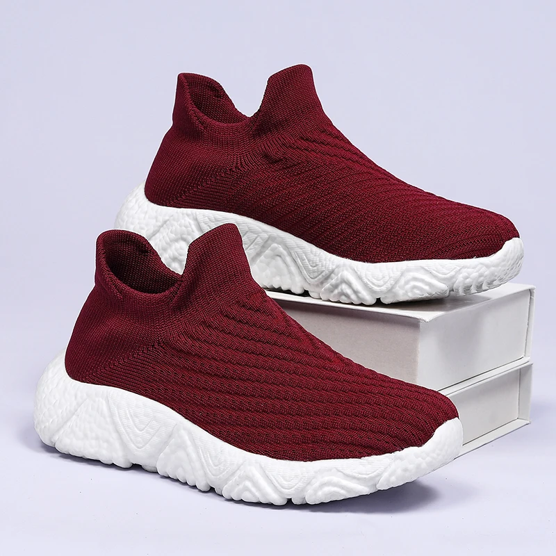 Solid-Color-Unisex-Sport-Shoes-Mesh-Running-Shoes-for-Men-Original ...