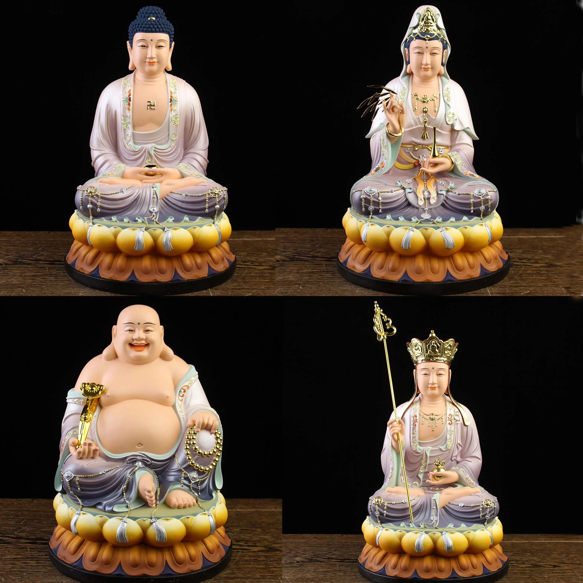 GOOD Wholesale Buddha statue Sakyamuni Maitreya God wealth Godness ...