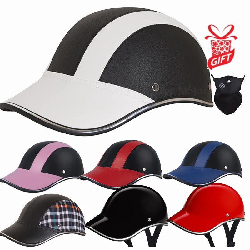 Motorcycle-Half-Baseball-Cap-Baseball-Helmet-Bike-Men-Classic-Scooter ...
